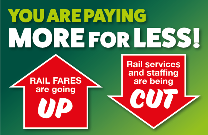 Rail passengers shouldn't be paying more, for less. | Megaphone UK