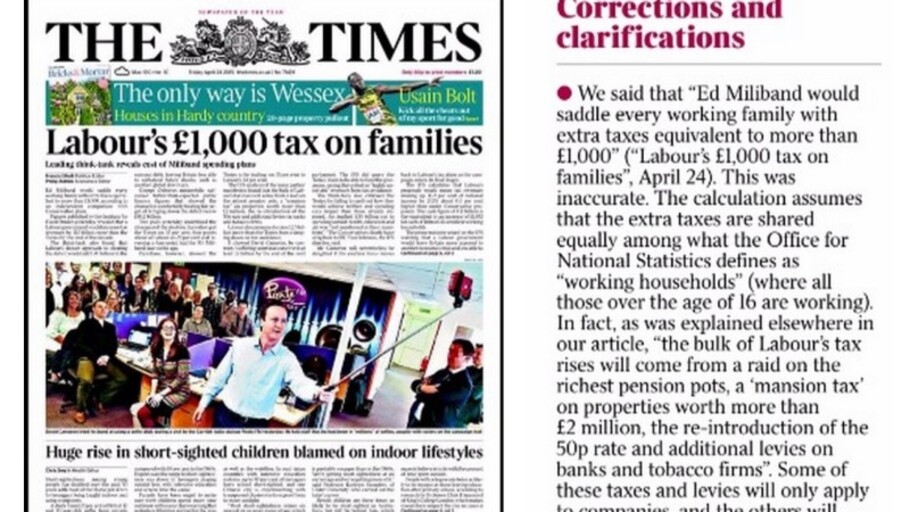 Newspaper corrections should be the same size as the mistake! | 38 Degrees