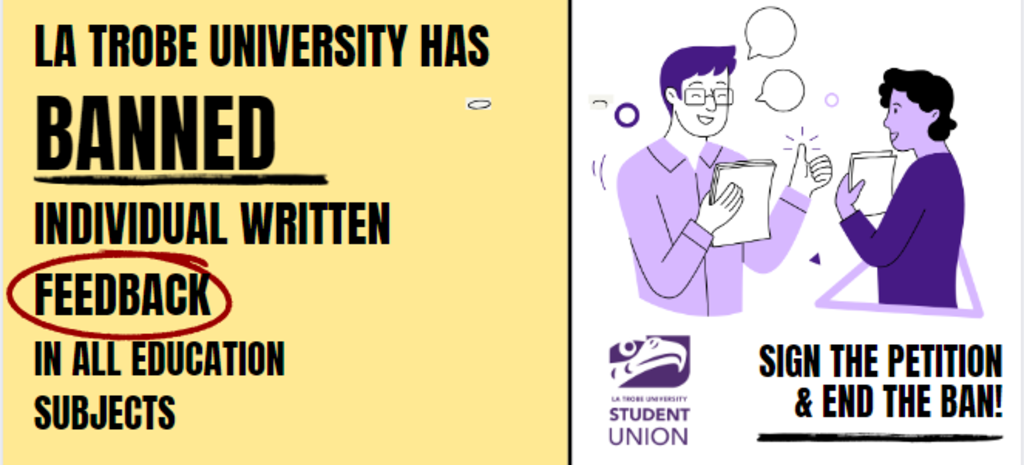 Bring BACK individual written feedback | La Trobe Student Union