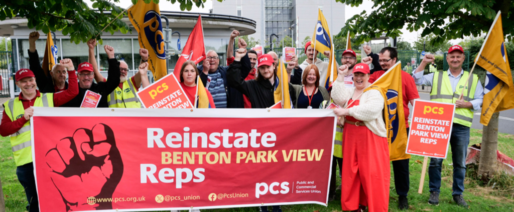 Stand with PCS reps at Benton Park View, Newcastle-Upon-Tyne | Megaphone UK
