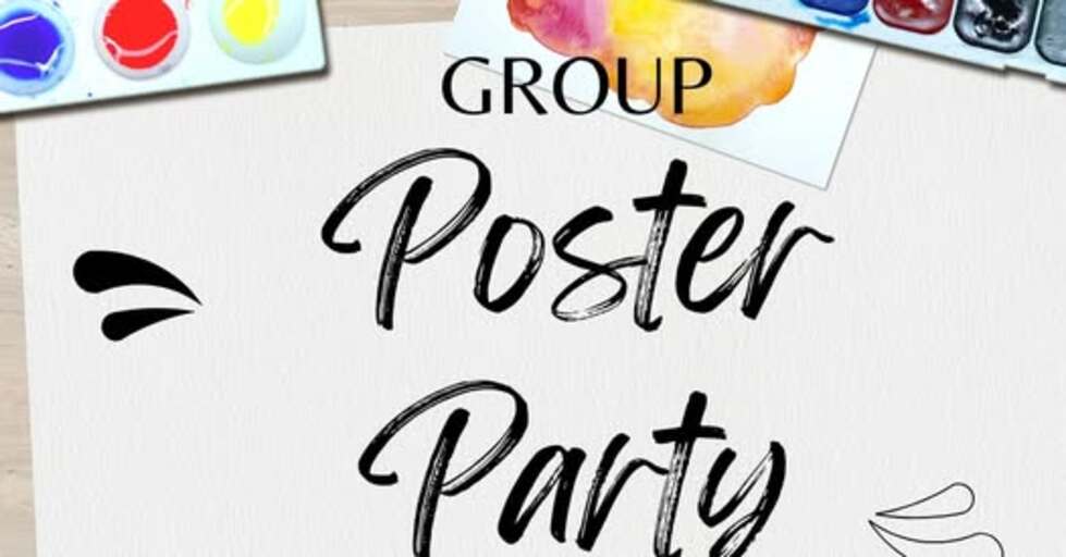 Poster making party for 50501 event on April 5 | Red Wine & Blue