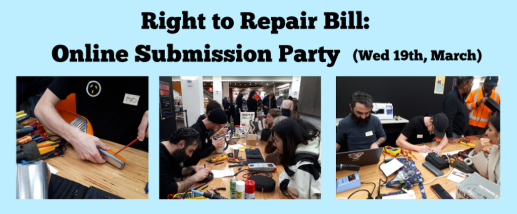 Right to Repair Bill: Online Submission Party | OurActionStation