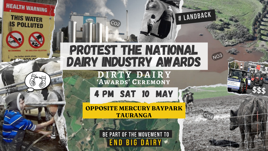 Protest the National Dairy Industry Awards, Dirty Dairy Awards Ceremony ...