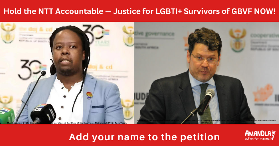 Hold the NTT Accountable: Justice for LGBTI+ Survivors of GBVF Now ...