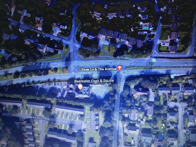 Install pedestrian crossing A27 peak lane and the avenue for parents ...