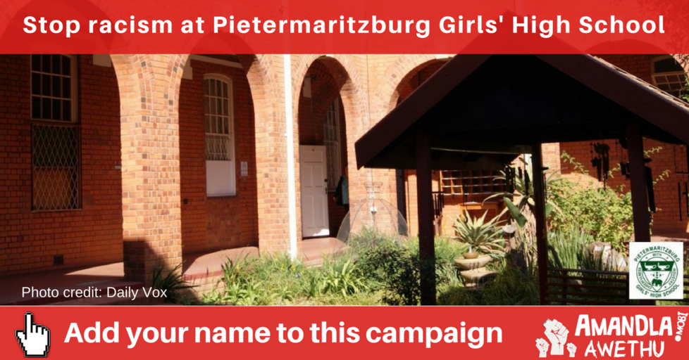 PMB GHS, act against racism | Awethu.mobi